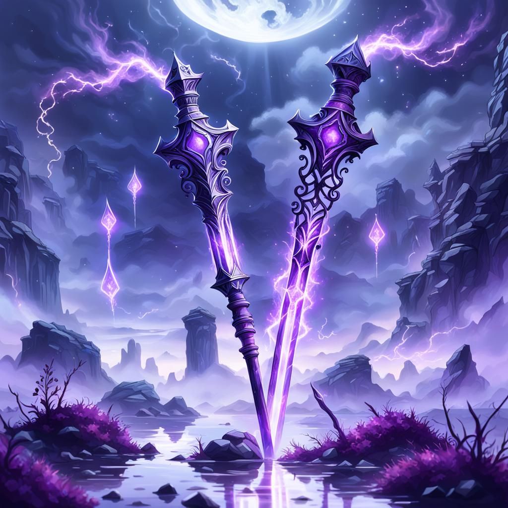 Magic swords - AI Generated Artwork - NightCafe Creator