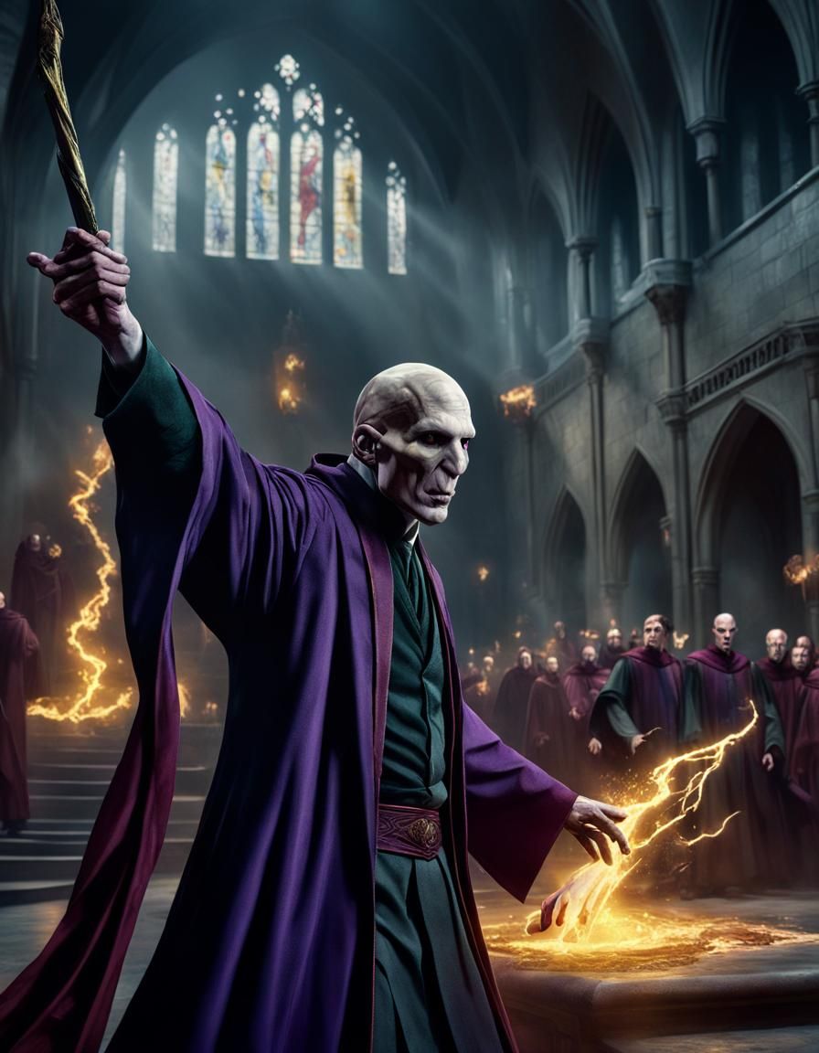 Lord Voldemort at Hogwarts' Castle - AI Generated Artwork - NightCafe ...