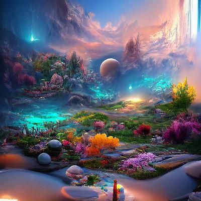 Fantasy zen garden - AI Generated Artwork - NightCafe Creator