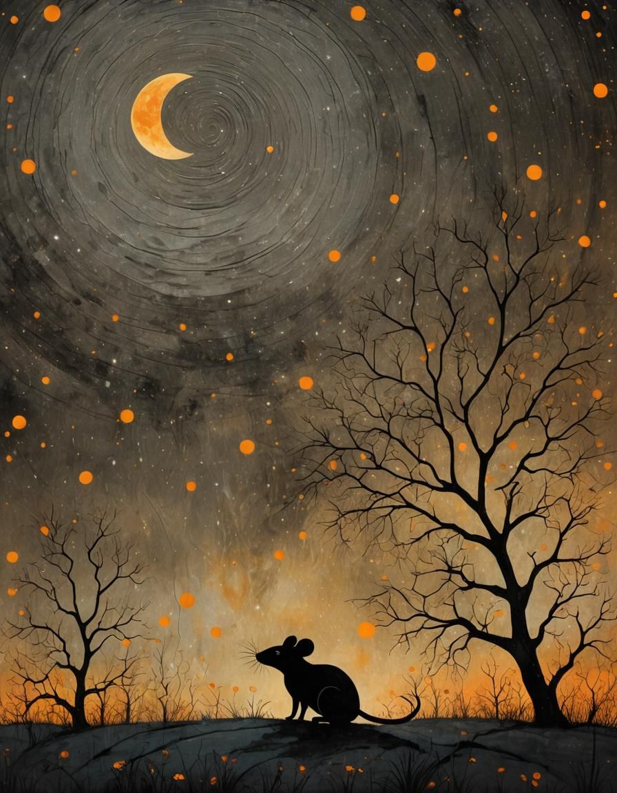 "A Mouse in the moonlight" - AI Generated Artwork - NightCafe Creator