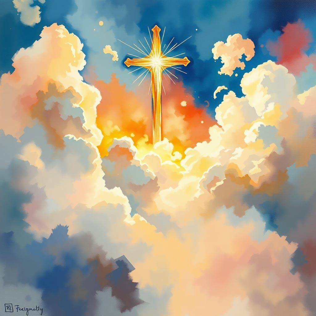 Epic Masterpiece of Peaceful Worship in Gouache Im... - AI Art