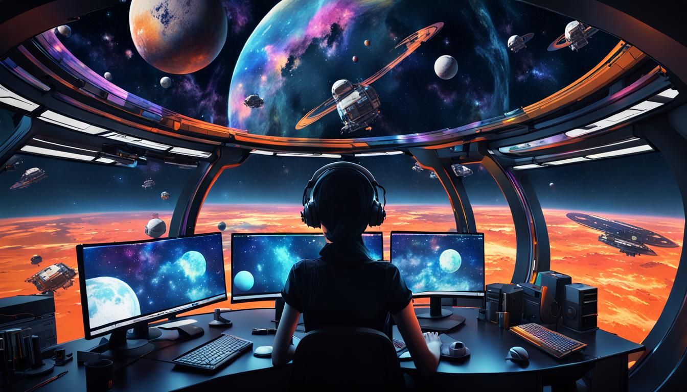 steampunk space coder - AI Generated Artwork - NightCafe Creator