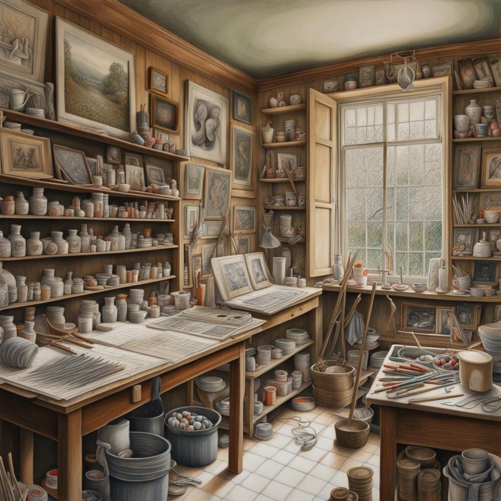 Artist Studio - AI Generated Artwork - NightCafe Creator