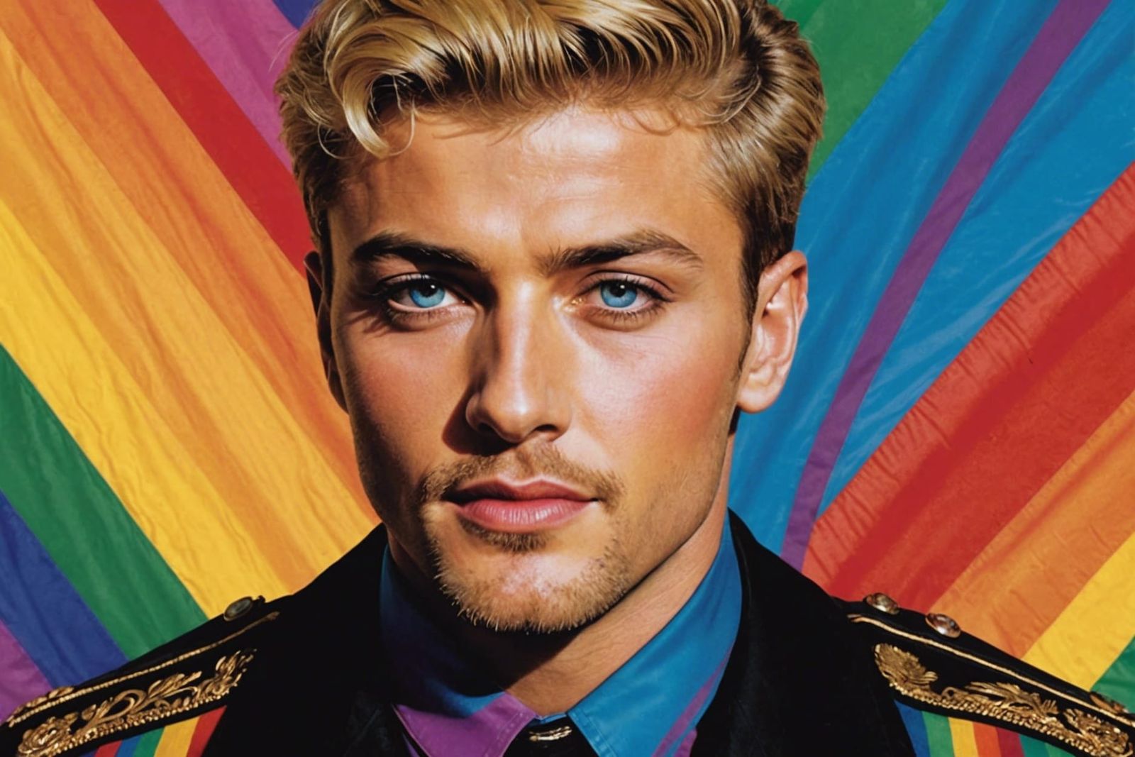 Handsome rainbow man - AI Generated Artwork - NightCafe Creator