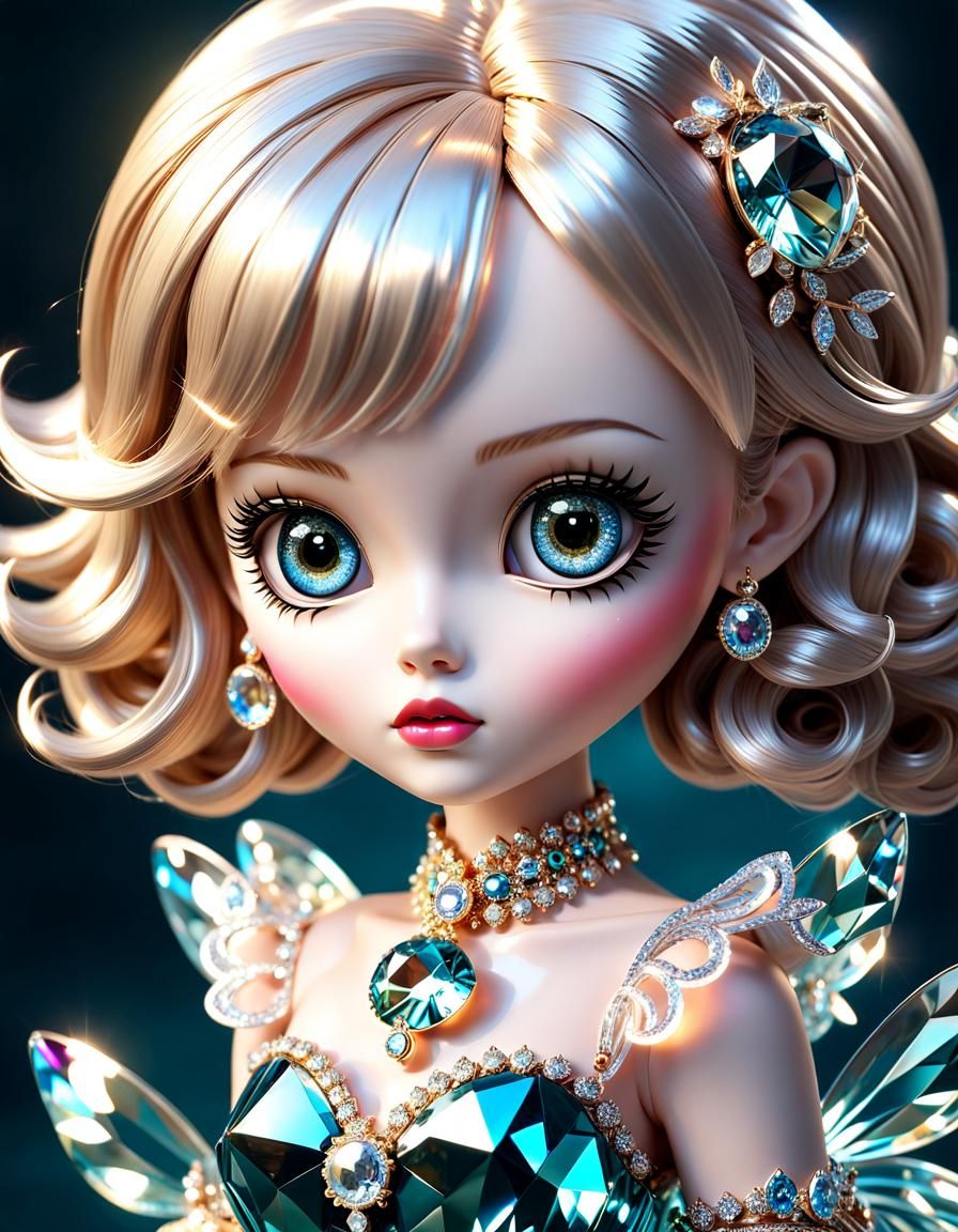 Shiny Crystal Doll - AI Generated Artwork - NightCafe Creator