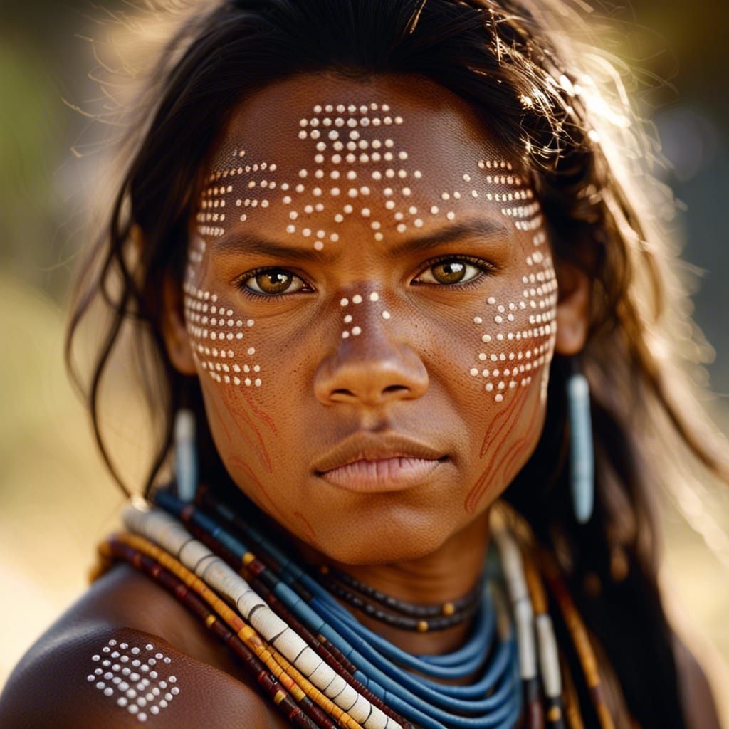 Aboriginal Young Woman - AI Generated Artwork - NightCafe Creator