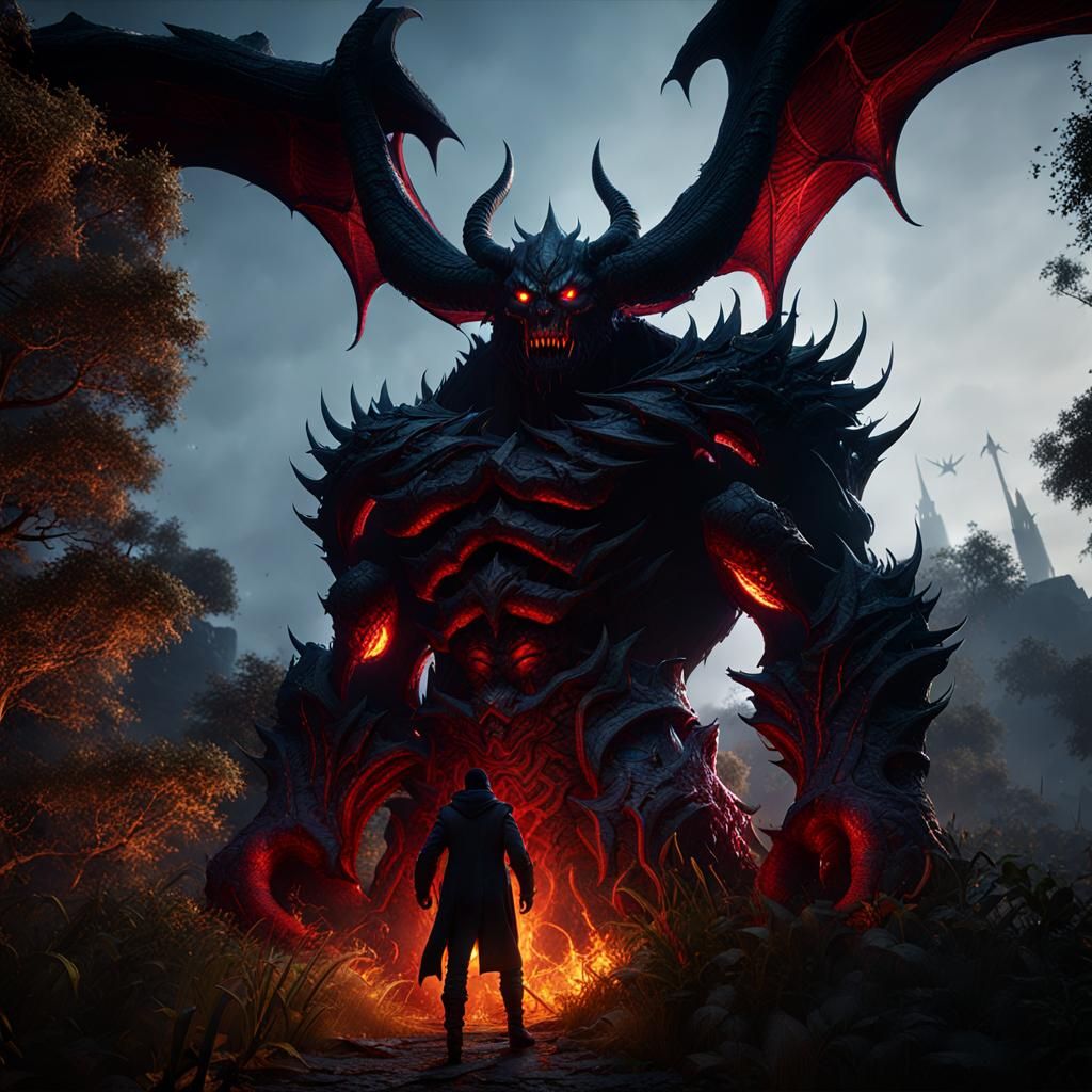 Demon Knight - AI Generated Artwork - NightCafe Creator