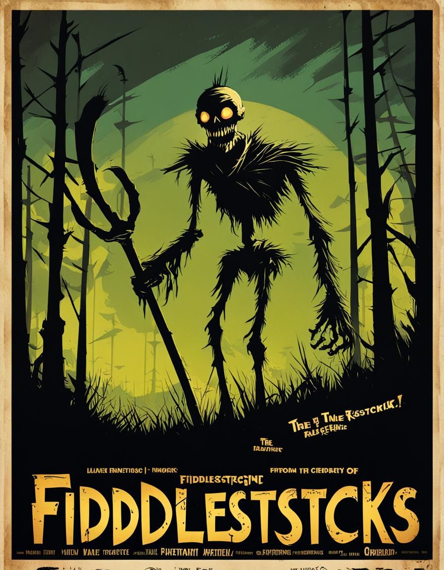 Fiddlesticks retro movie poster horror - AI Generated Artwork ...