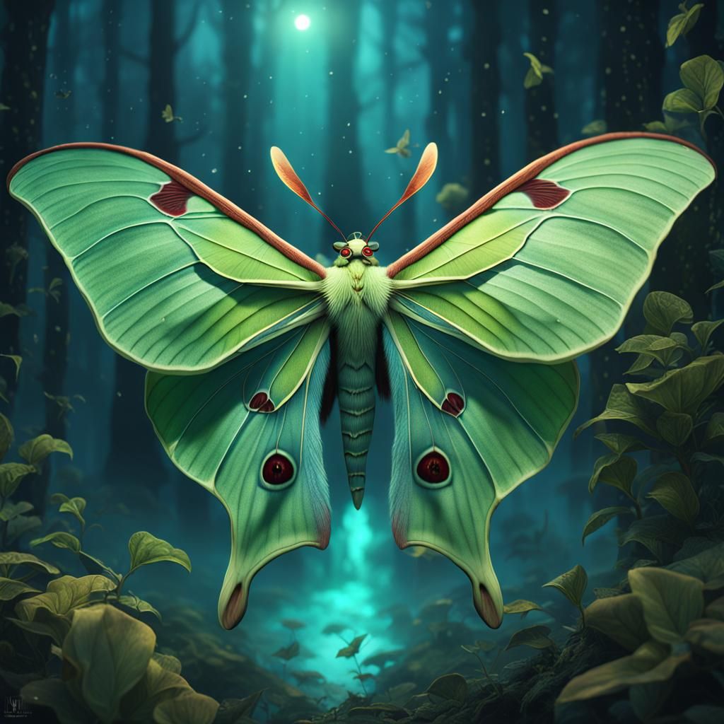 Luna moth - AI Generated Artwork - NightCafe Creator