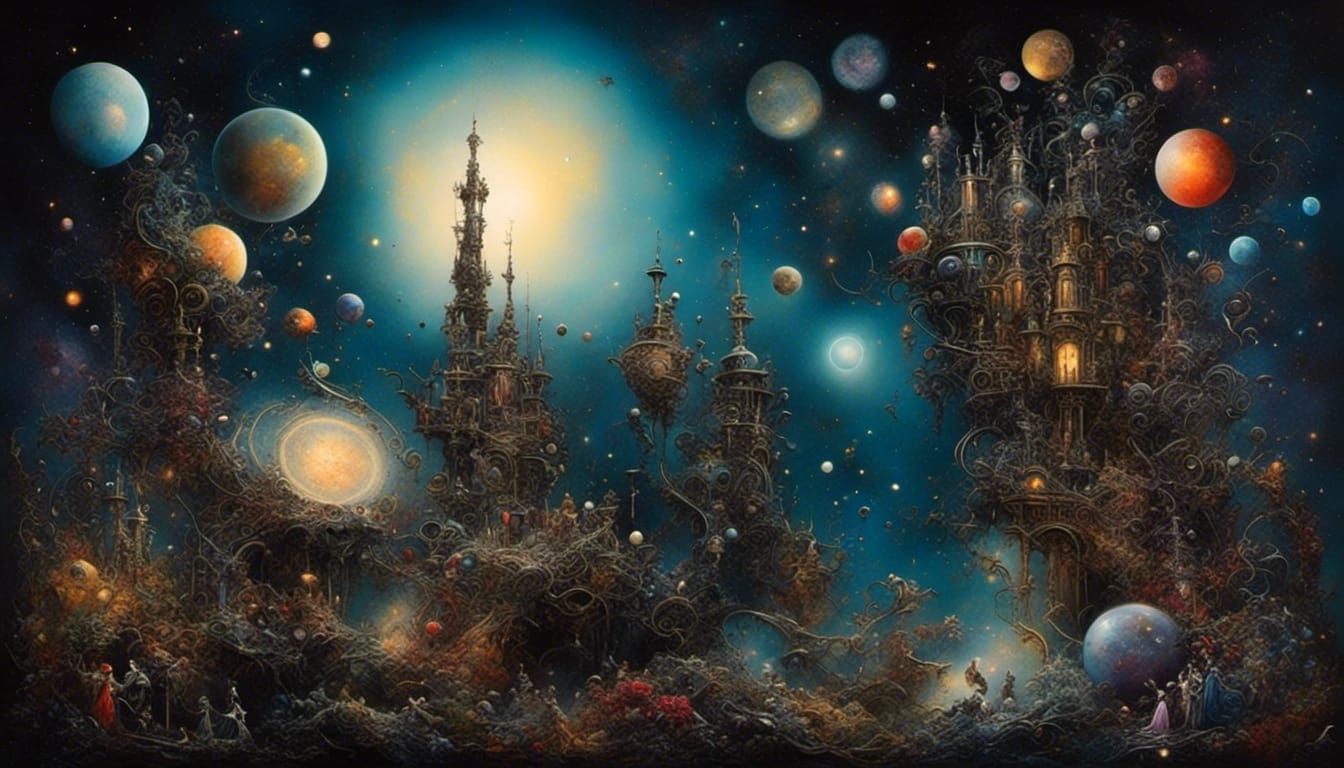 "All the Love of the Universe" epic cosmic mystical fantasy (impasto ...