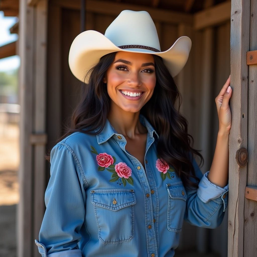 She ain't no "Buckle Bunny!" - Elegant Rodeo Beauty in Earth...