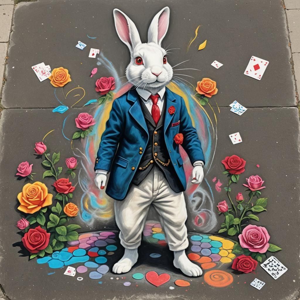 White Rabbit At Your Service - AI Generated Artwork - NightCafe Creator