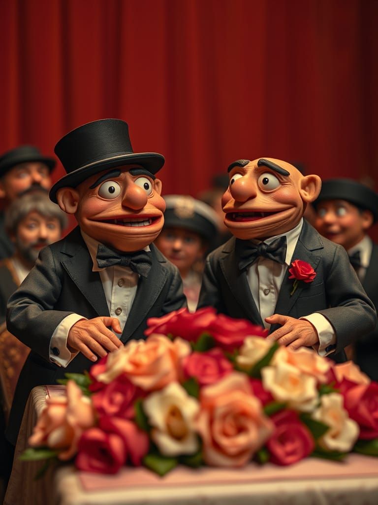 Belligerent Puppets at a Former Lover's Funeral