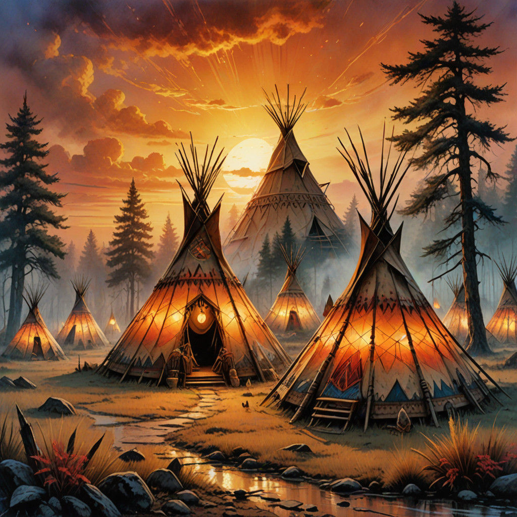 Beautiful Native American Teepee Villages