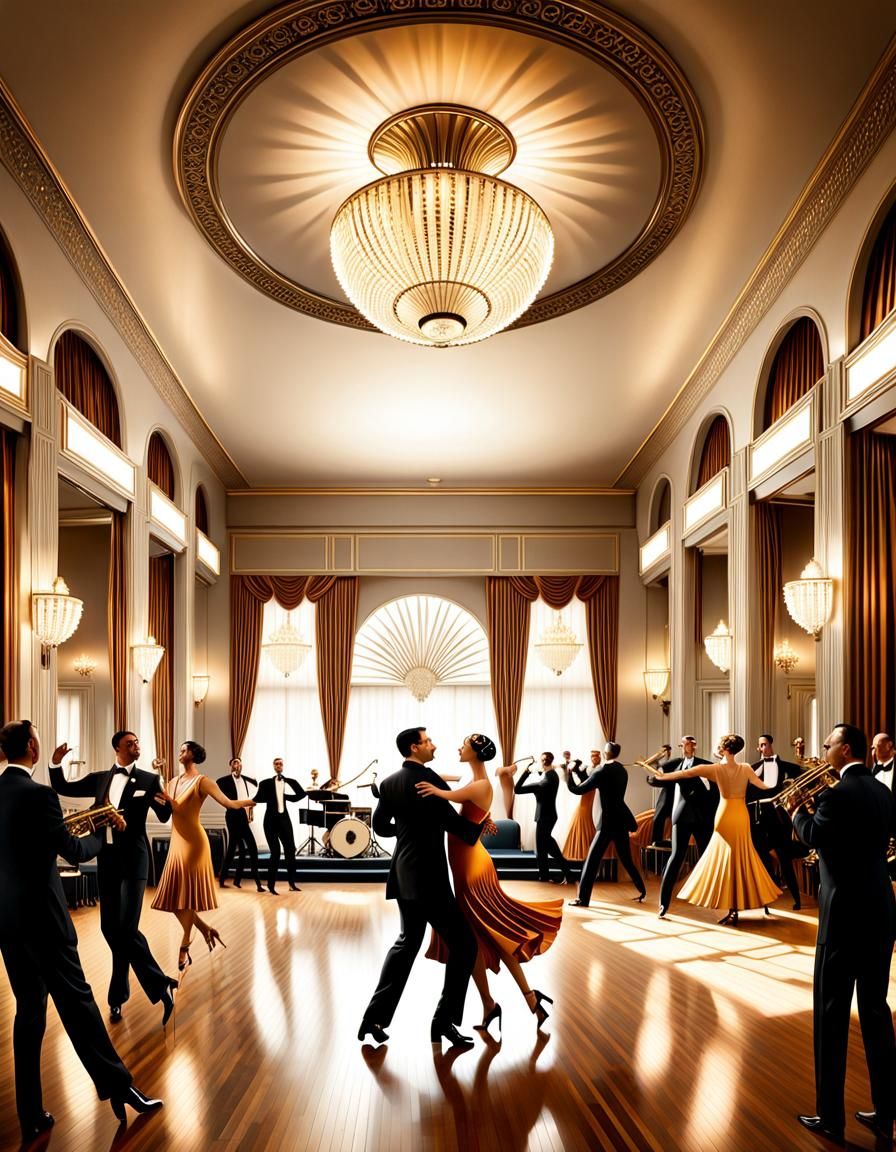 Gala ball in the Twenties - AI Generated Artwork - NightCafe Creator