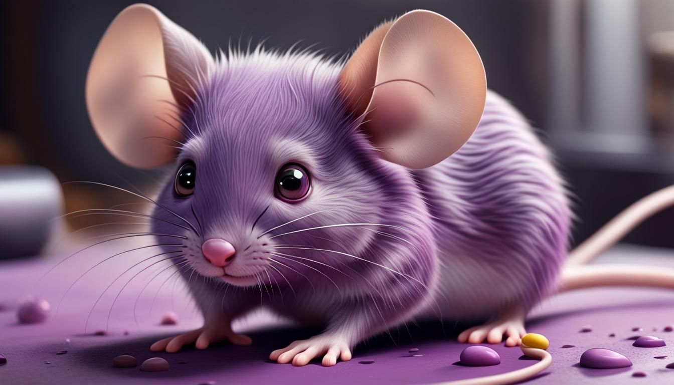 Supercute Purple Mouse - AI Generated Artwork - NightCafe Creator