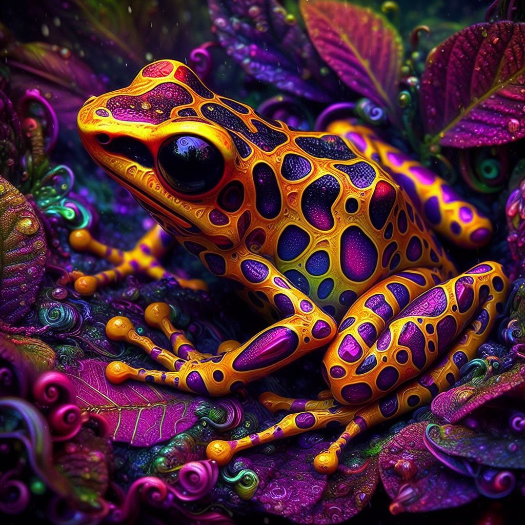 Purple Frog! - AI Generated Artwork - NightCafe Creator