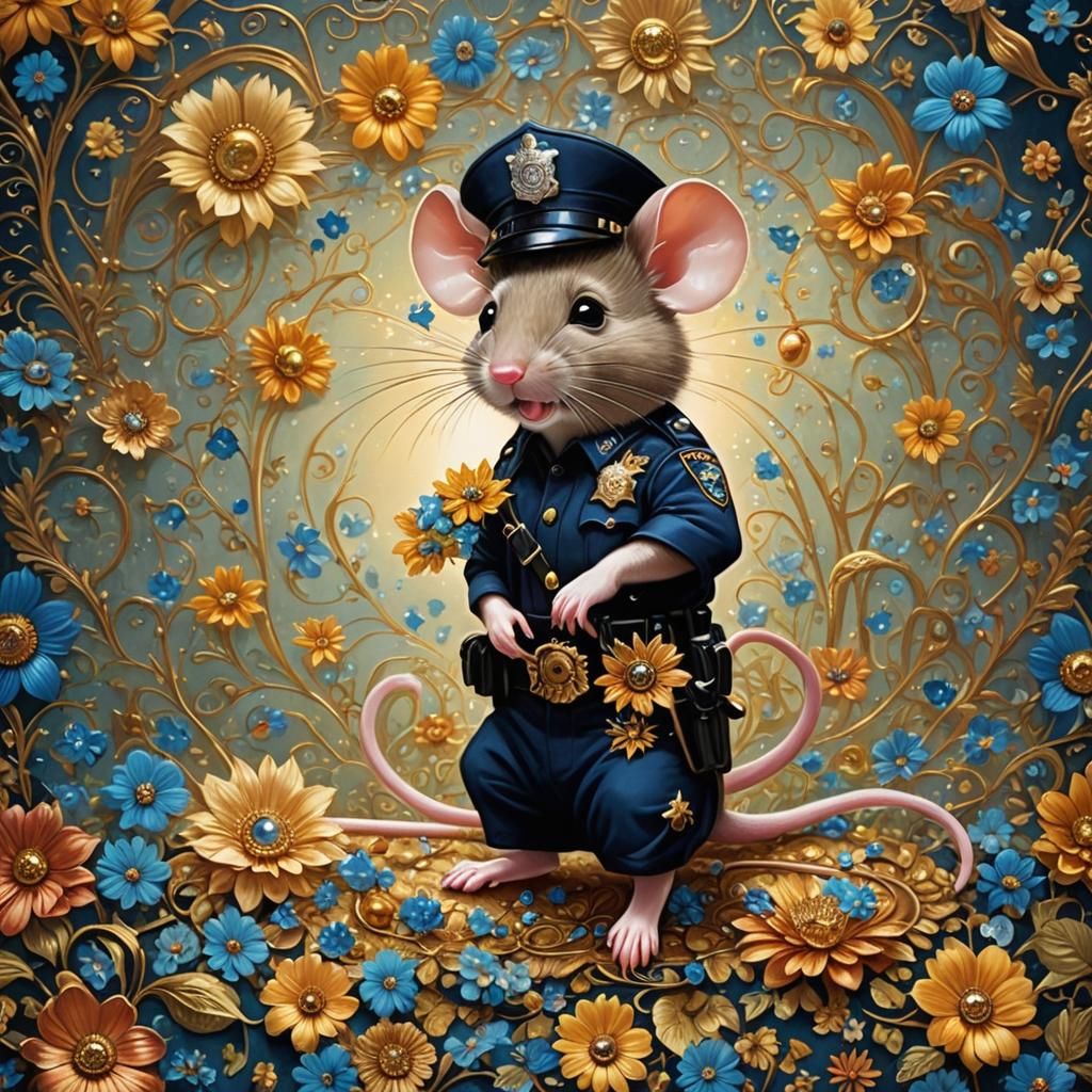 Police mouse - AI Generated Artwork - NightCafe Creator