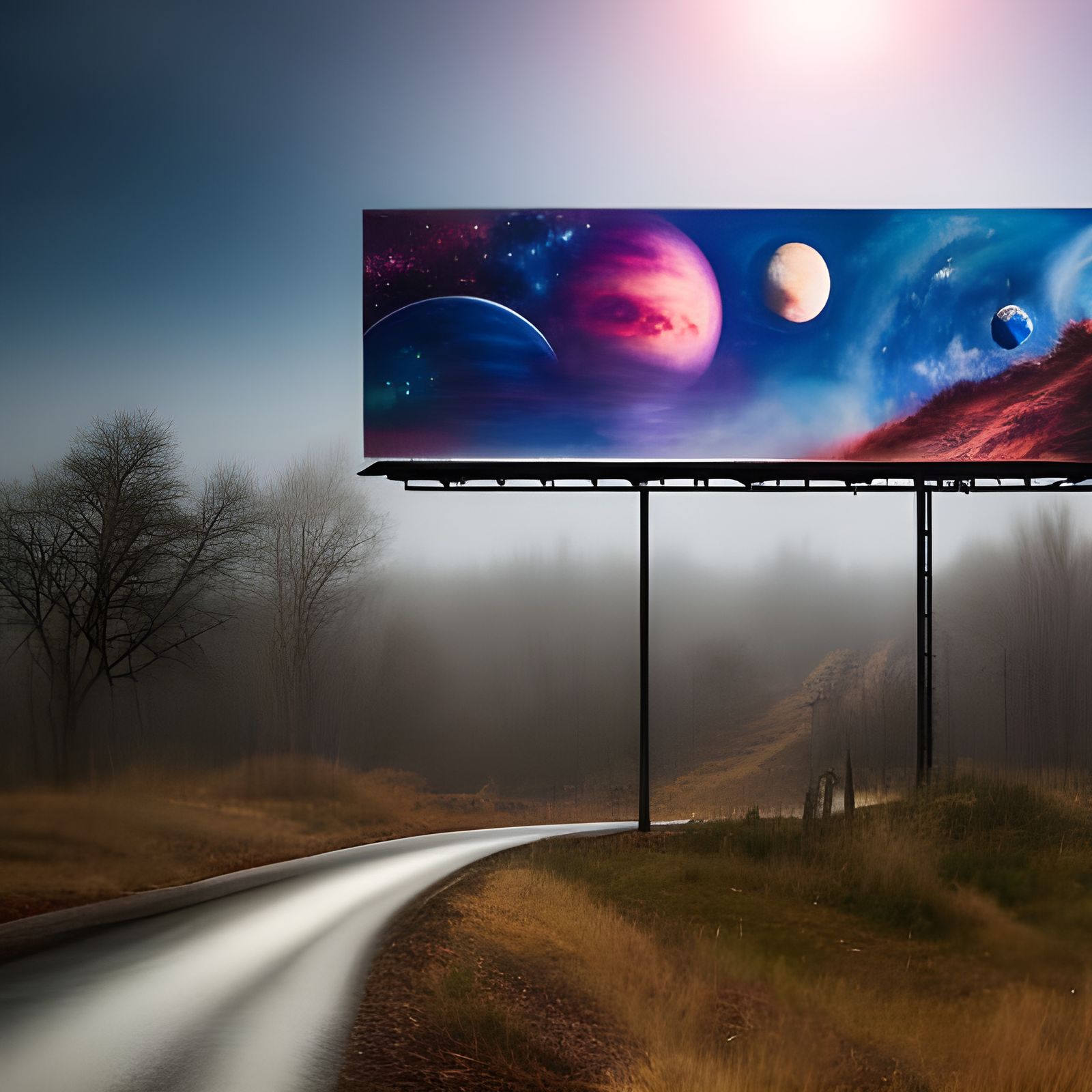 Galactic Billboard - AI Generated Artwork - NightCafe Creator