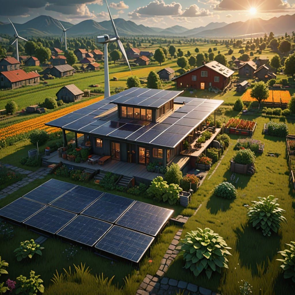meadow Village - Epic 3D Solar Meadow Aesthetic