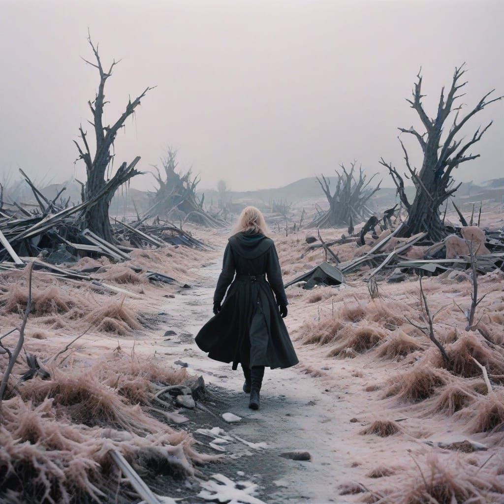 Frozen Apocalypse in Pastel Hues - AI Art