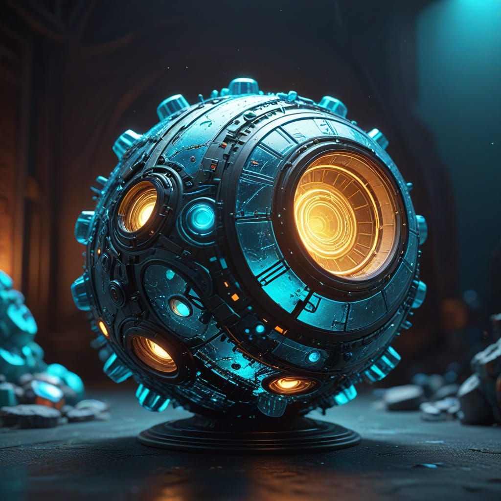 Vibrant Turquoise Creation in Cinematic 3D Digital... - AI Art