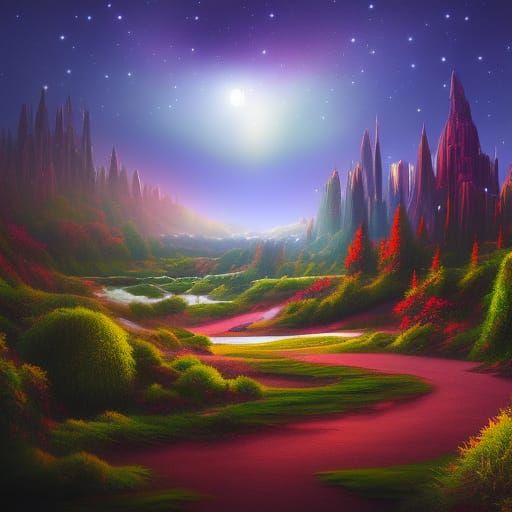 Magical landscape - AI Generated Artwork - NightCafe Creator