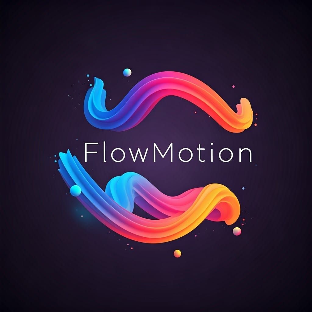 Futuristic FlowMotion Logo in Neon Colors - AI Art