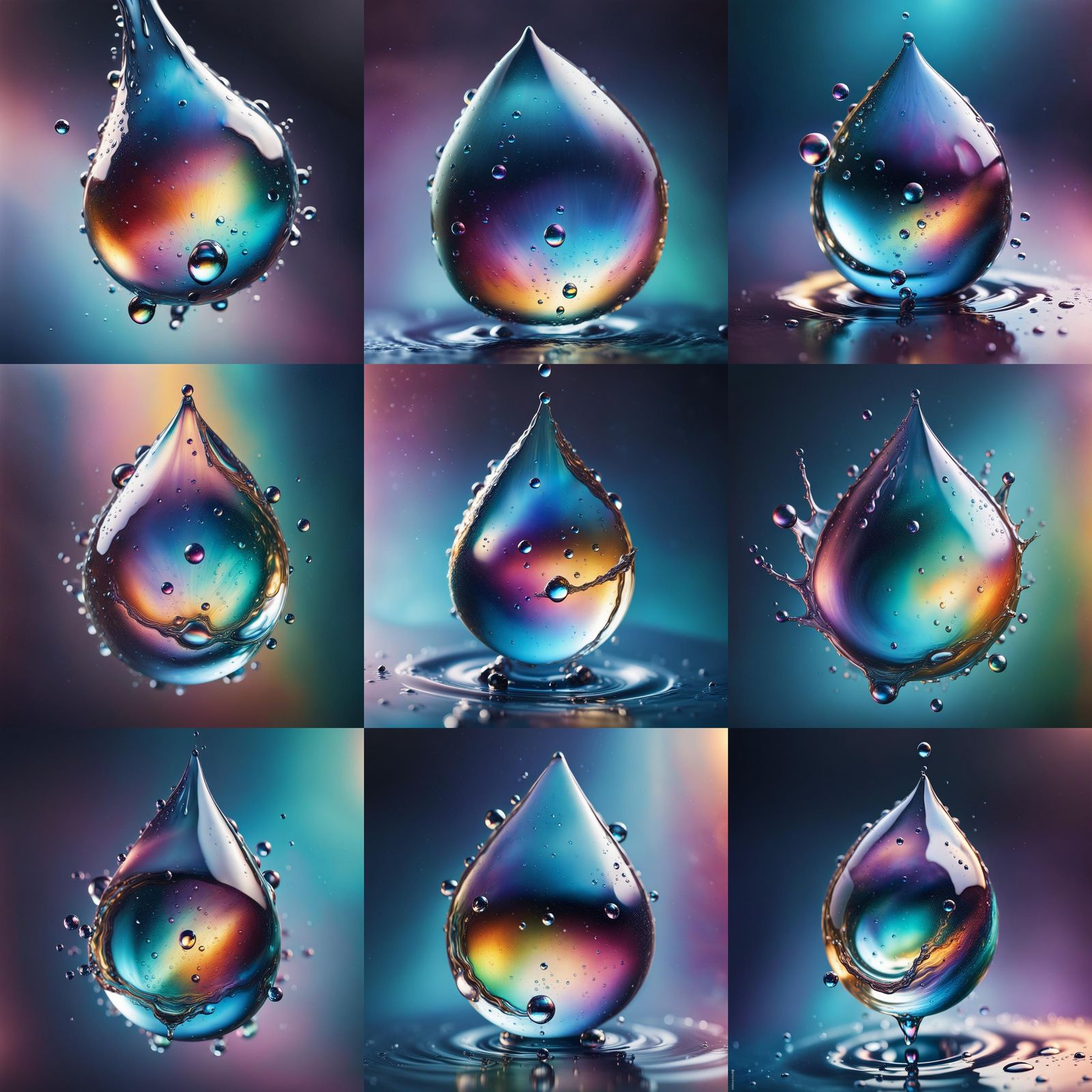 water droplet containing the galaxy - AI Generated Artwork - NightCafe Creator