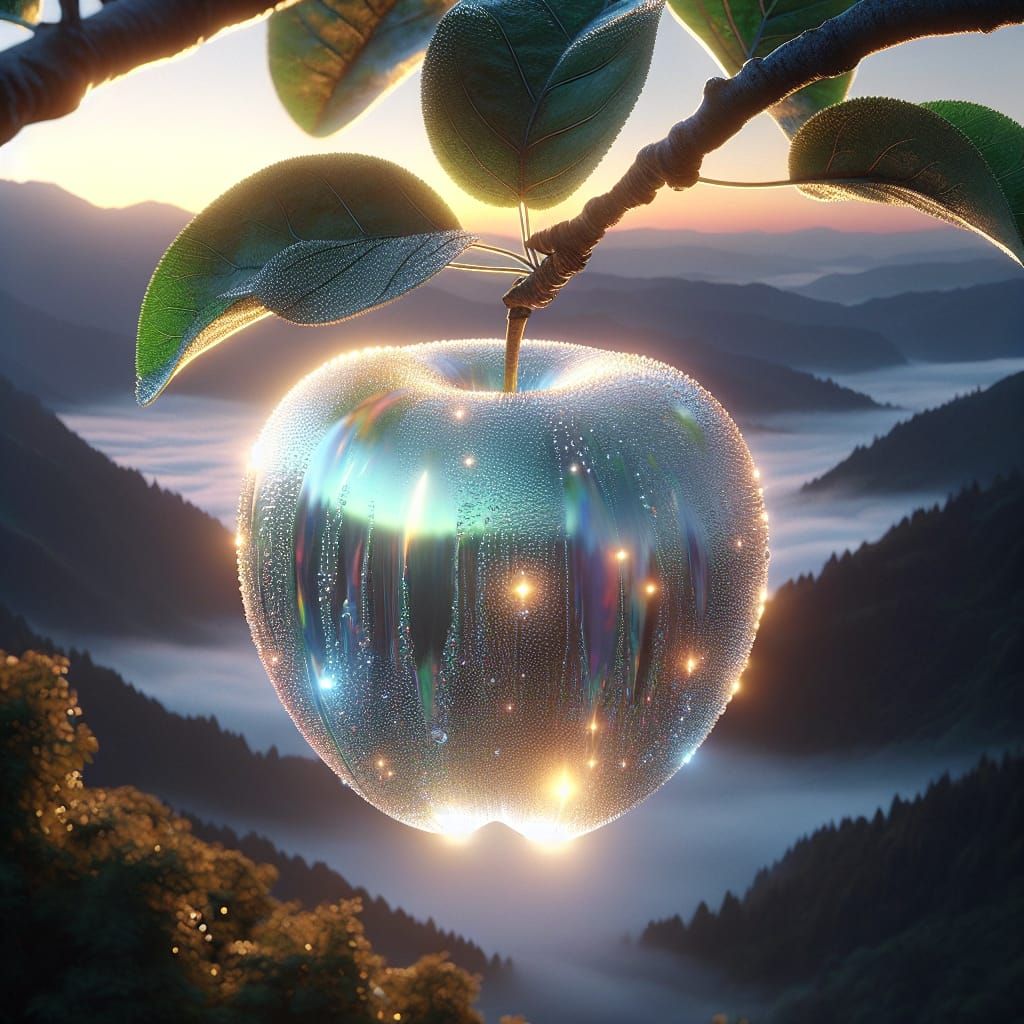 Diamond Apple - AI Generated Artwork - NightCafe Creator