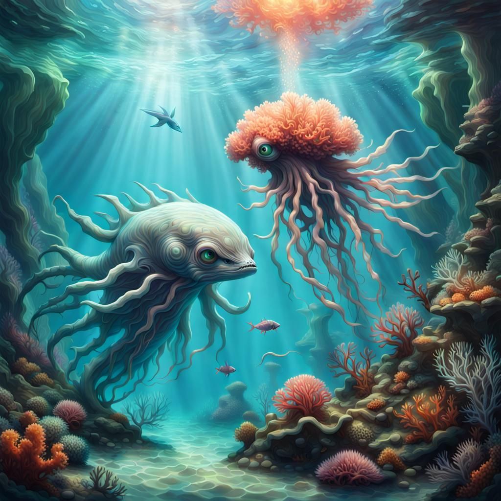 Alien creature - AI Generated Artwork - NightCafe Creator