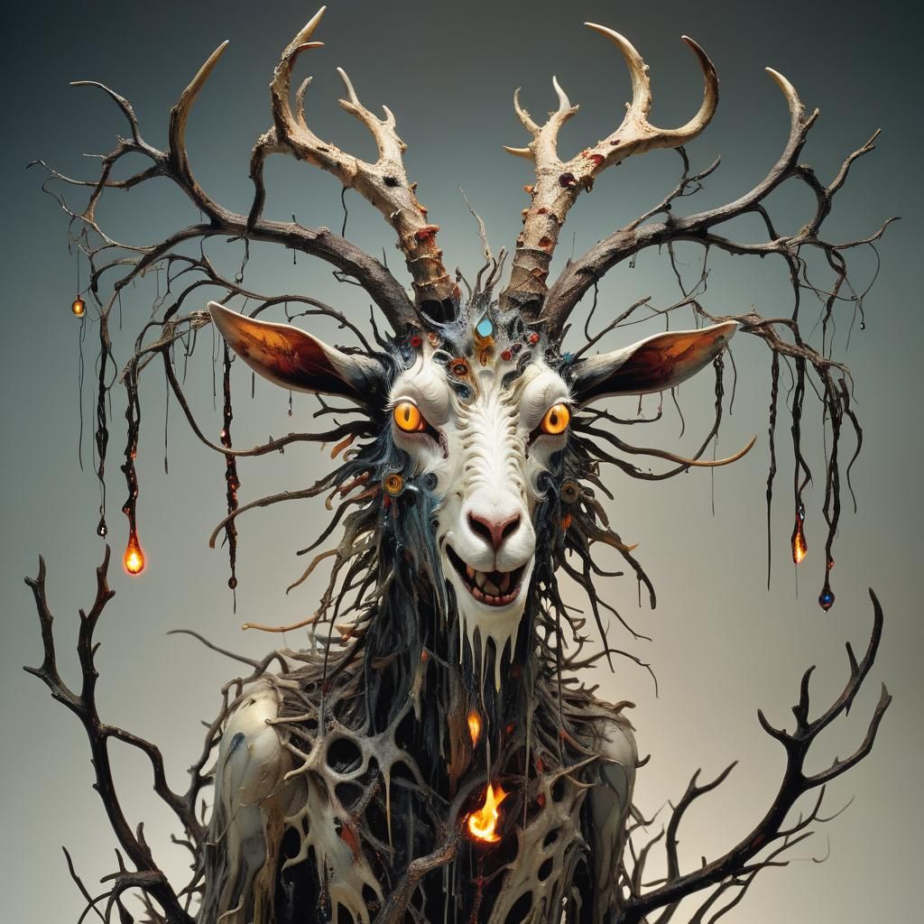 A Goat Grotesque - AI Generated Artwork - NightCafe Creator