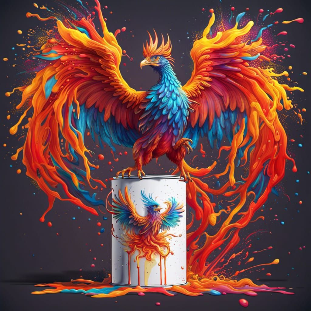Liquid Phoenix - AI Generated Artwork - NightCafe Creator