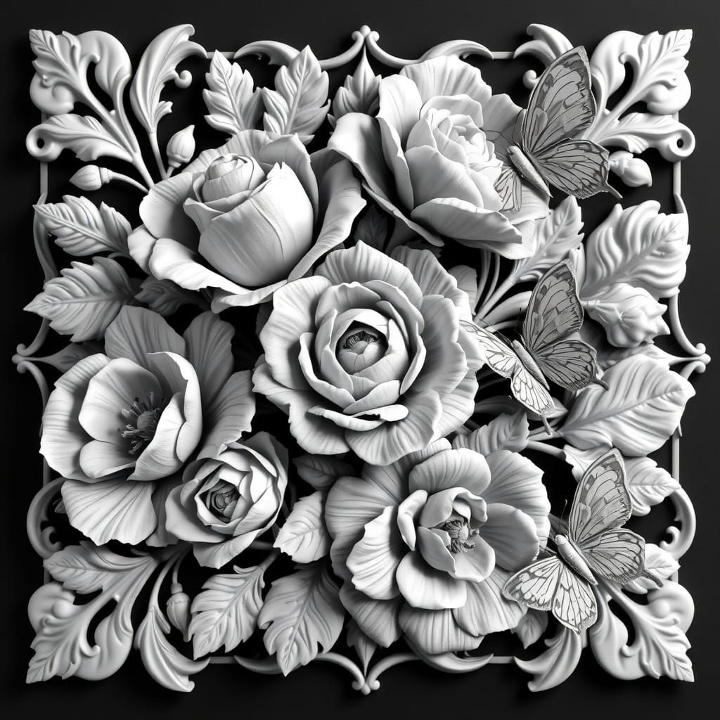 *"Generate a high-resolution 3D model in a greyscale depth map of a ...