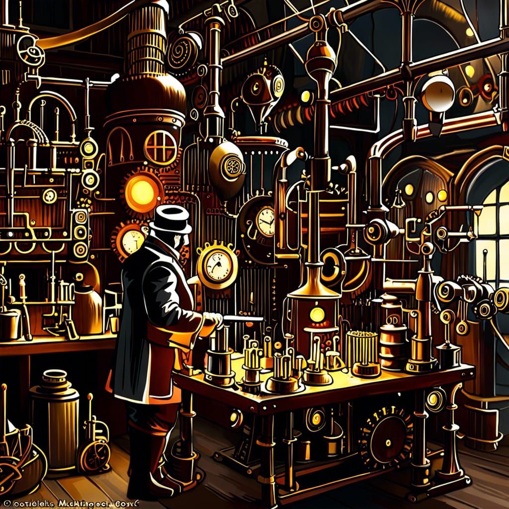 Steampunk Laboratory (Evolved) - AI Generated Artwork - NightCafe Creator