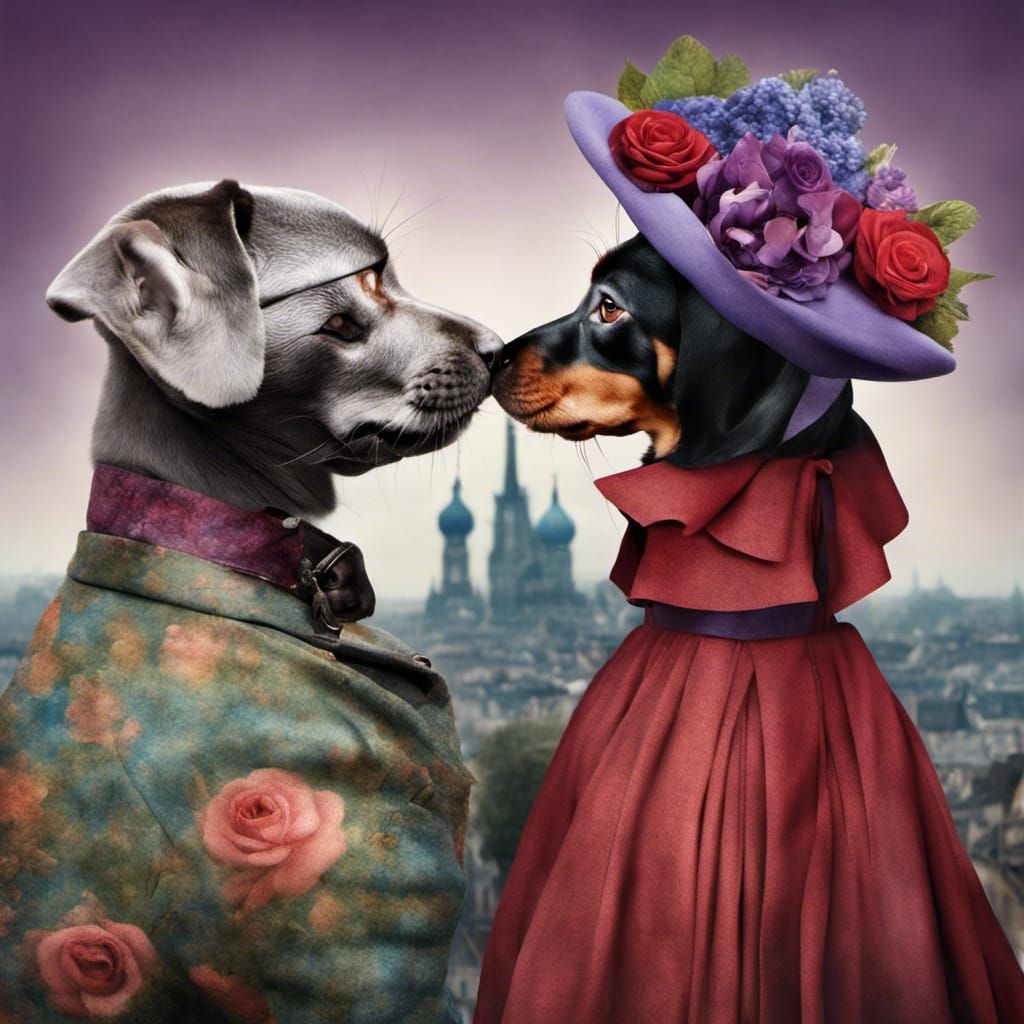 Mr and Mrs Dog - AI Generated Artwork - NightCafe Creator