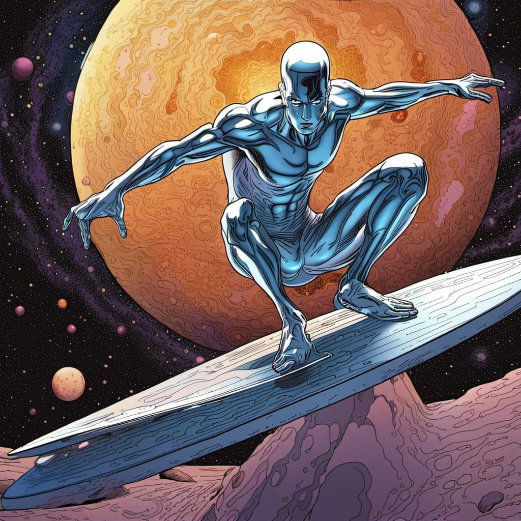 Moebius Silver Surfer #2 - AI Generated Artwork - NightCafe Creator