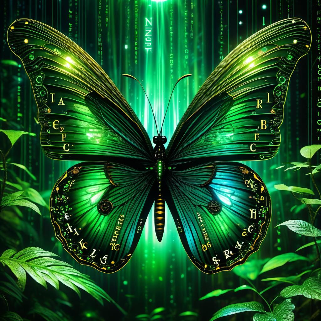 butterfly matrix - AI Generated Artwork - NightCafe Creator