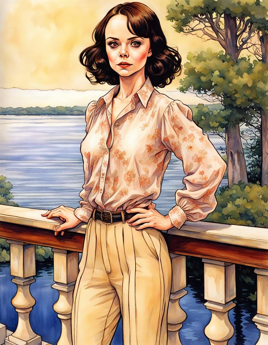 Lake house (Milo Manara & Hayao Miyazaki) - AI Generated Artwork - NightCafe Creator