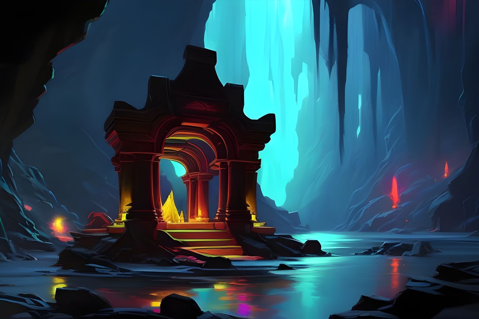 Abandoned Gate to an Invisible Temple - AI Generated Artwork ...