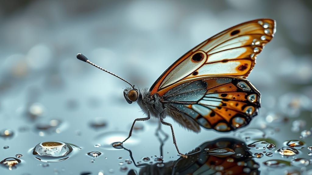 Delicate Butterfly in Resplendent Jewel Encrusted ... - AI Art