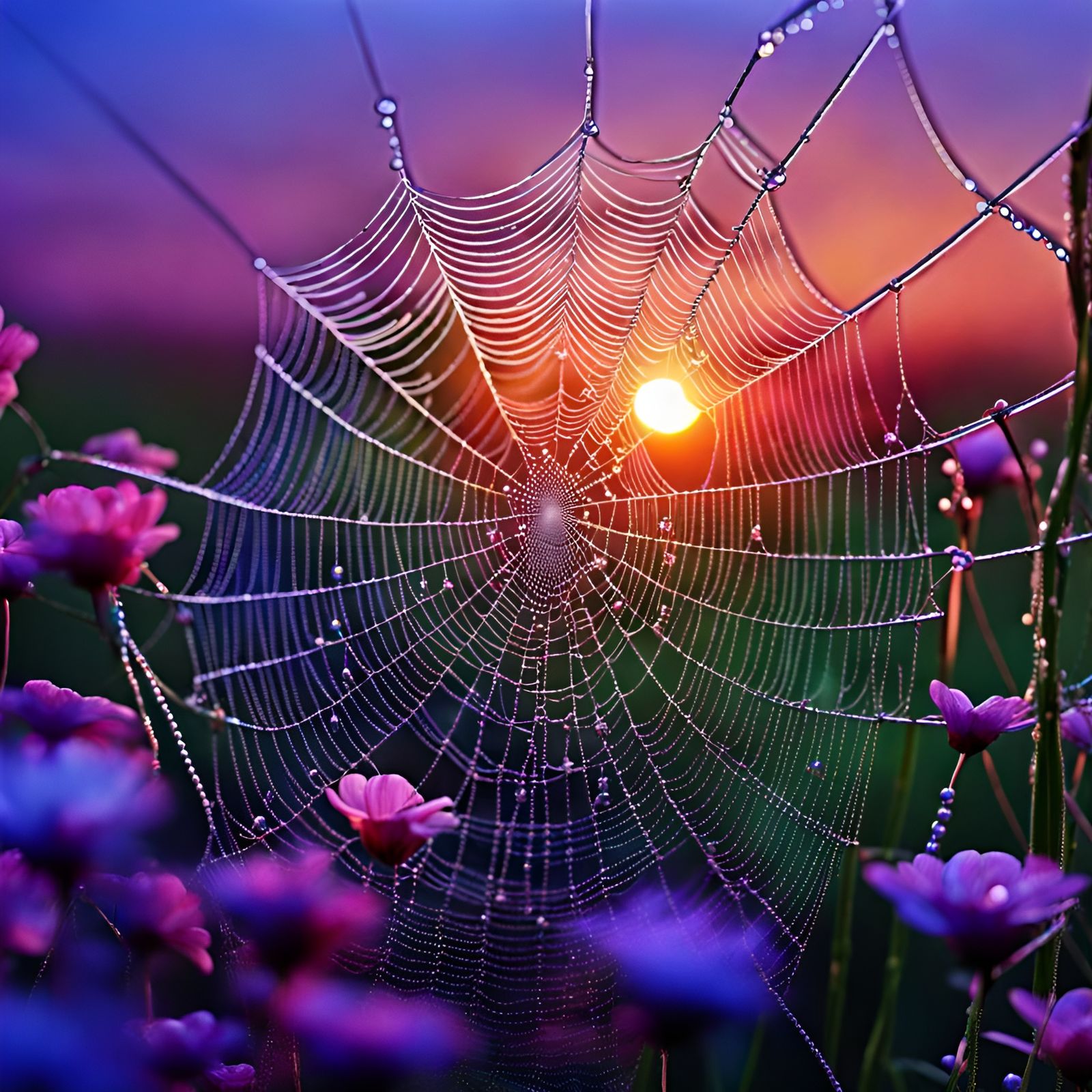 Spider Web - AI Generated Artwork - NightCafe Creator