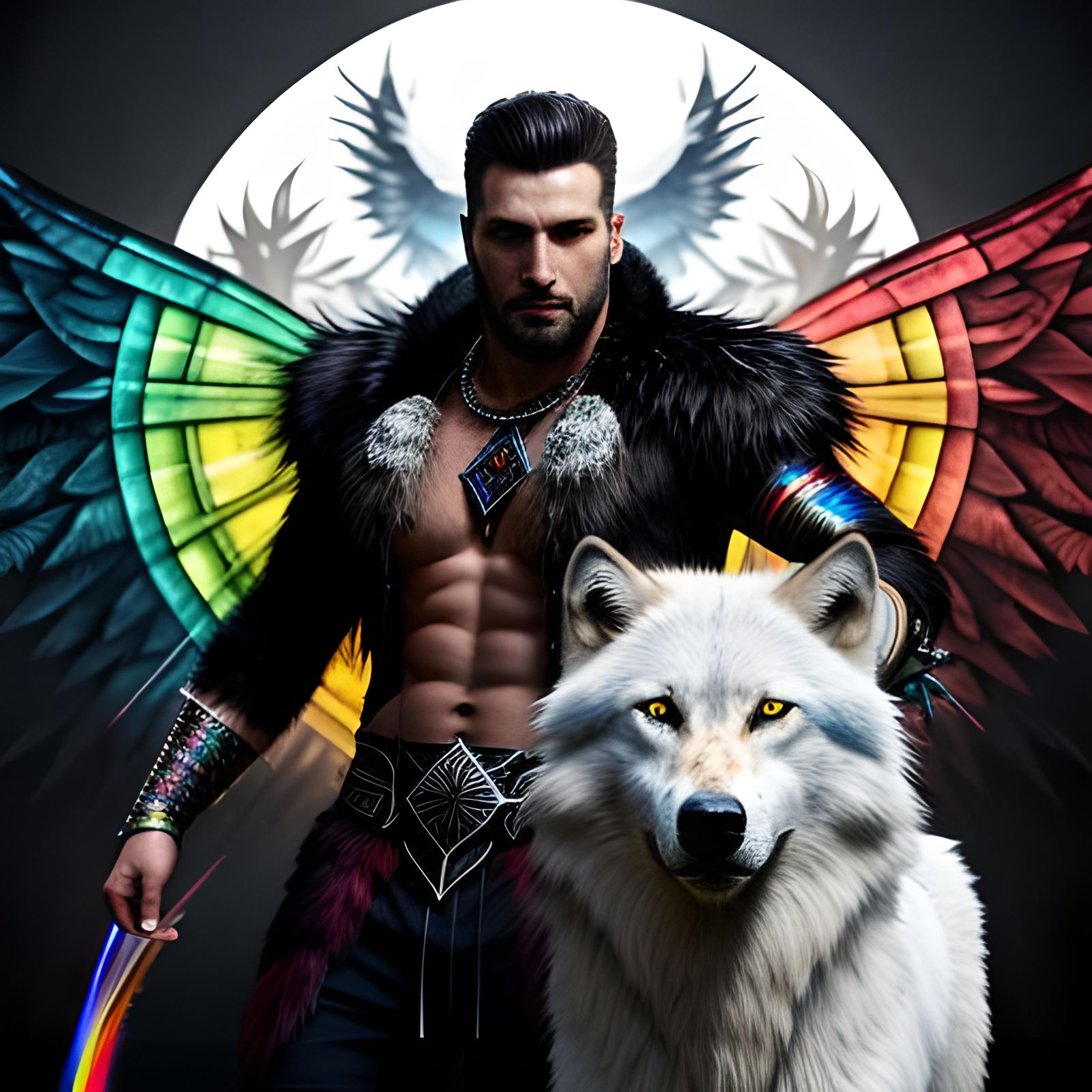 Faerdarius Shaman Warrior of Elboron One With His Companion Snowfall ...