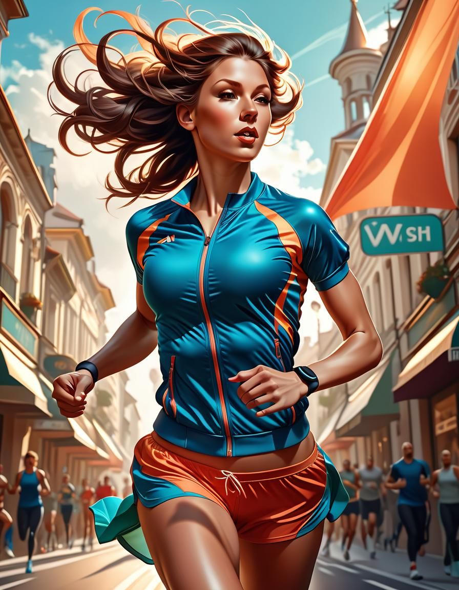 Marathon Runner - AI Generated Artwork - NightCafe Creator