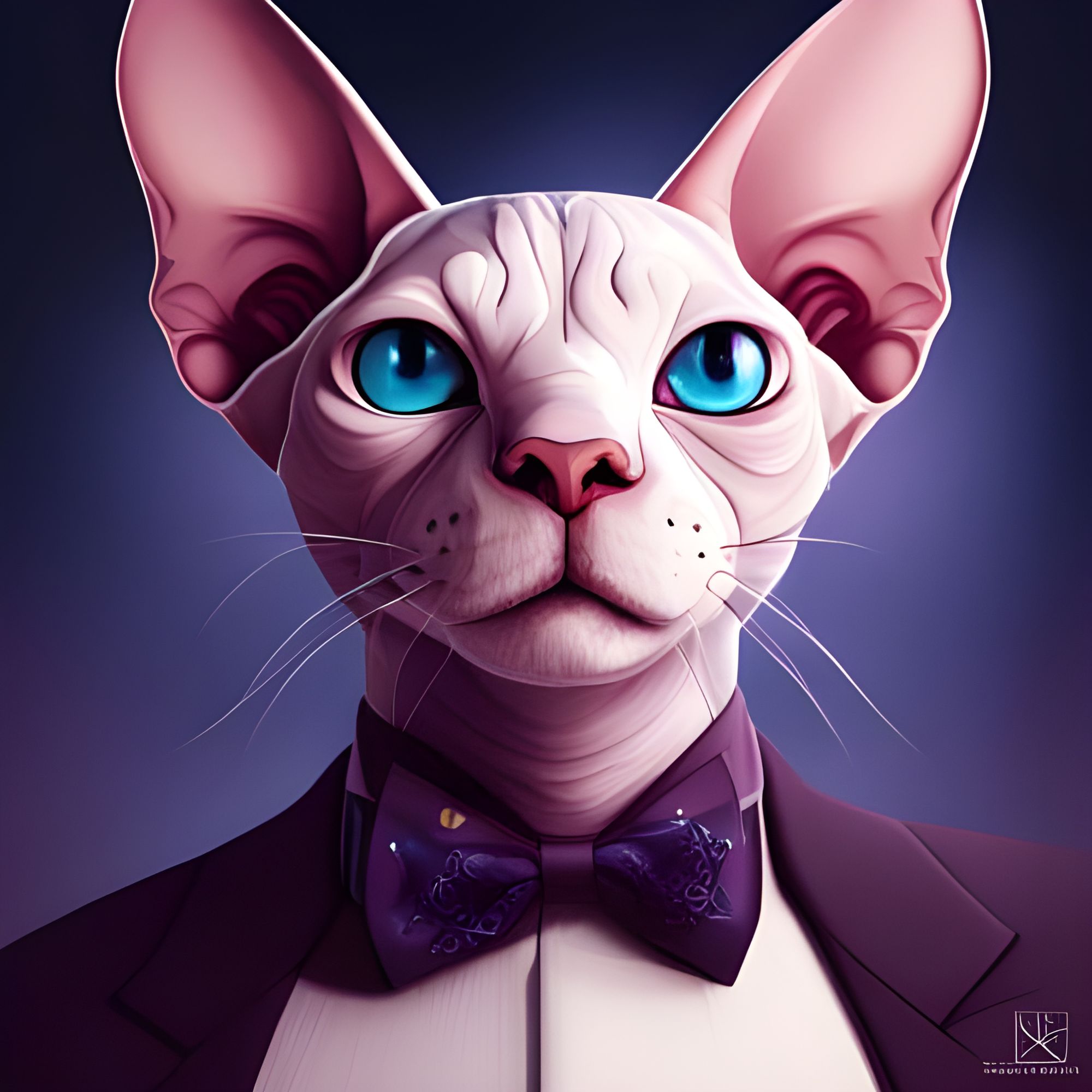 Sphynxie the Snazzie Sphynx : r/nightcafe