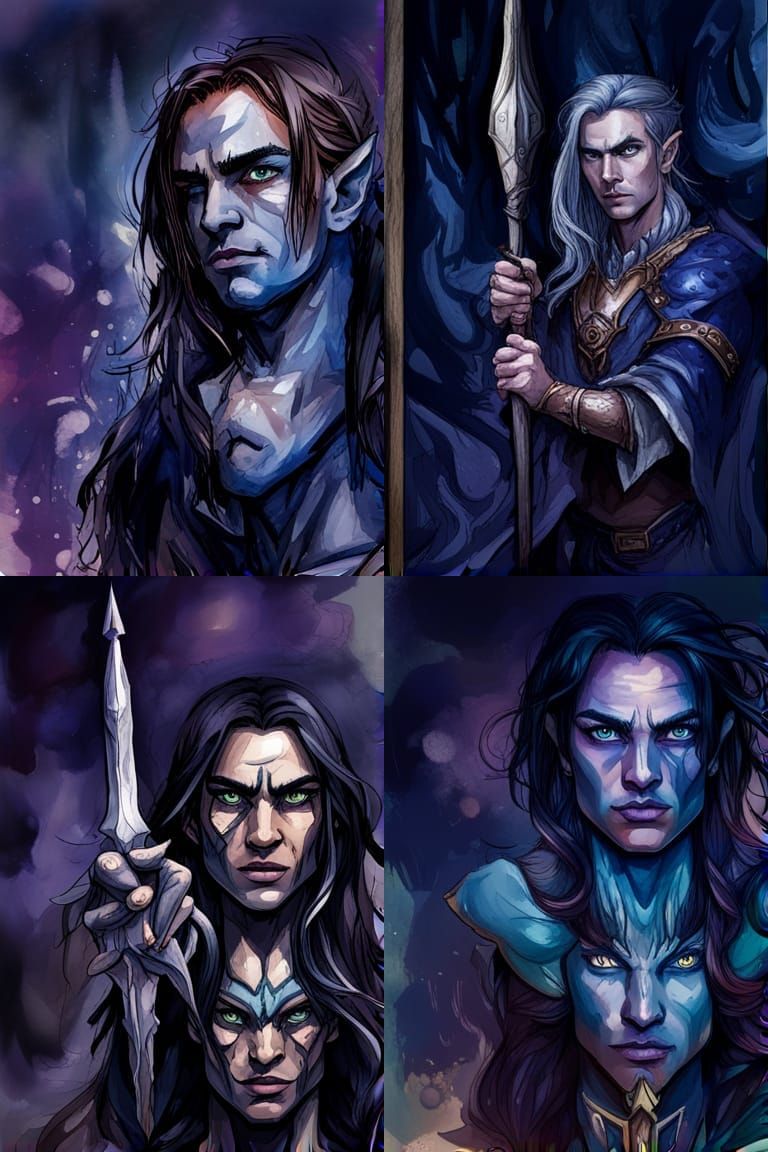 Elf Barbarian: DnD Style : Hyper-focused: clear eyes: eyes in focus ...