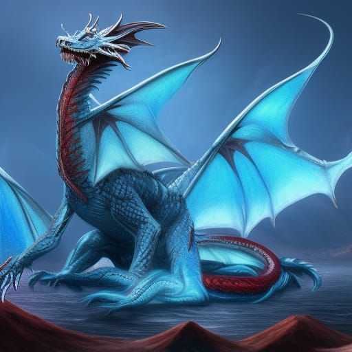 Ice Earth Water Fire Dragon - AI Generated Artwork - NightCafe Creator