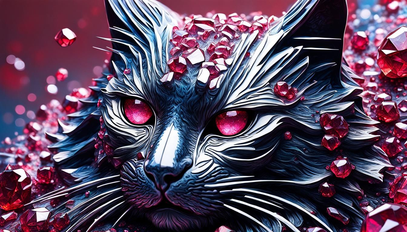 Ruby cat - AI Generated Artwork - NightCafe Creator
