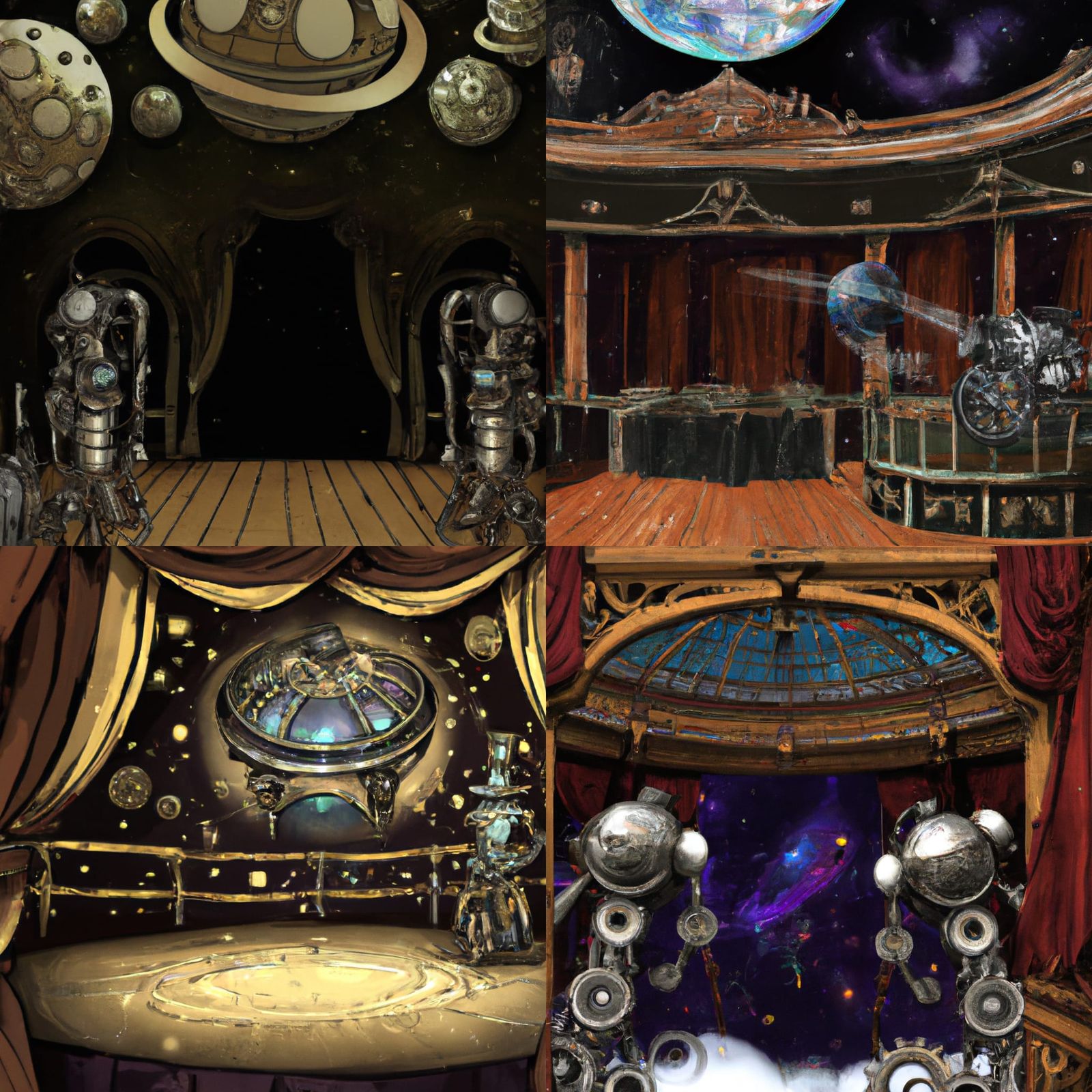 Steampunk ballroom in space - AI Generated Artwork - NightCafe Creator