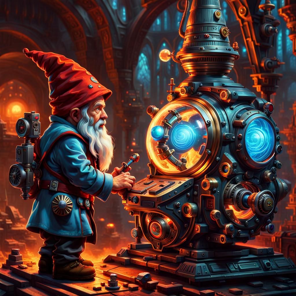 Gnome Science - AI Generated Artwork - NightCafe Creator